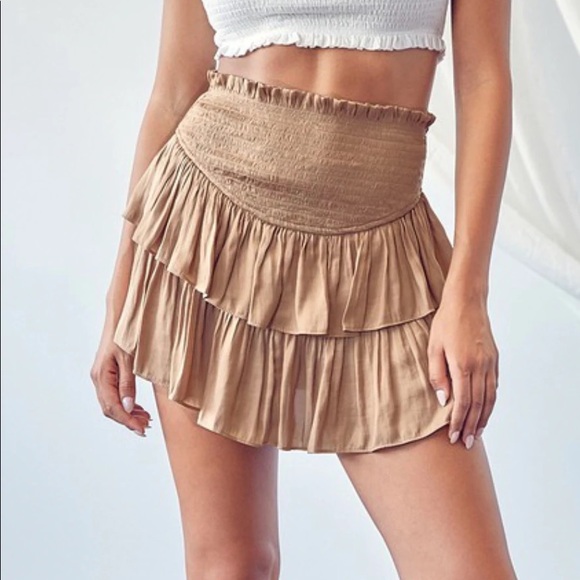 Skirts | New Mocha Tiered Ra Ra Skirt | Poshmark
